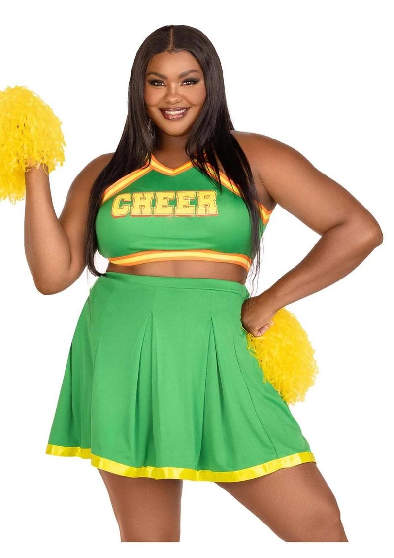 Leg Avenue Bring It Baddie Set Top with Cheer Logo, Pleated Skirt and ...
